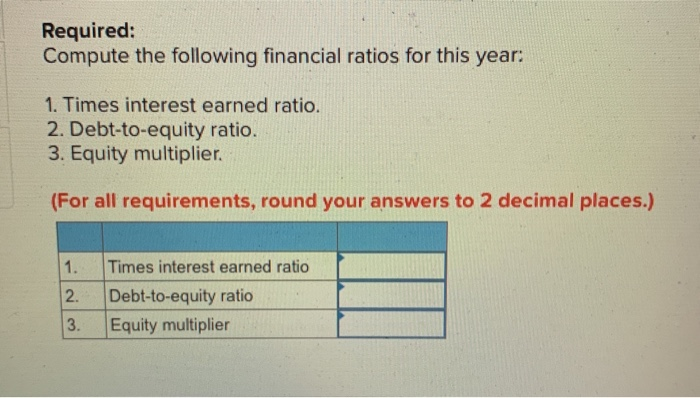 Solved Exercise 14-4 Financial Ratios for Debt Management | Chegg.com