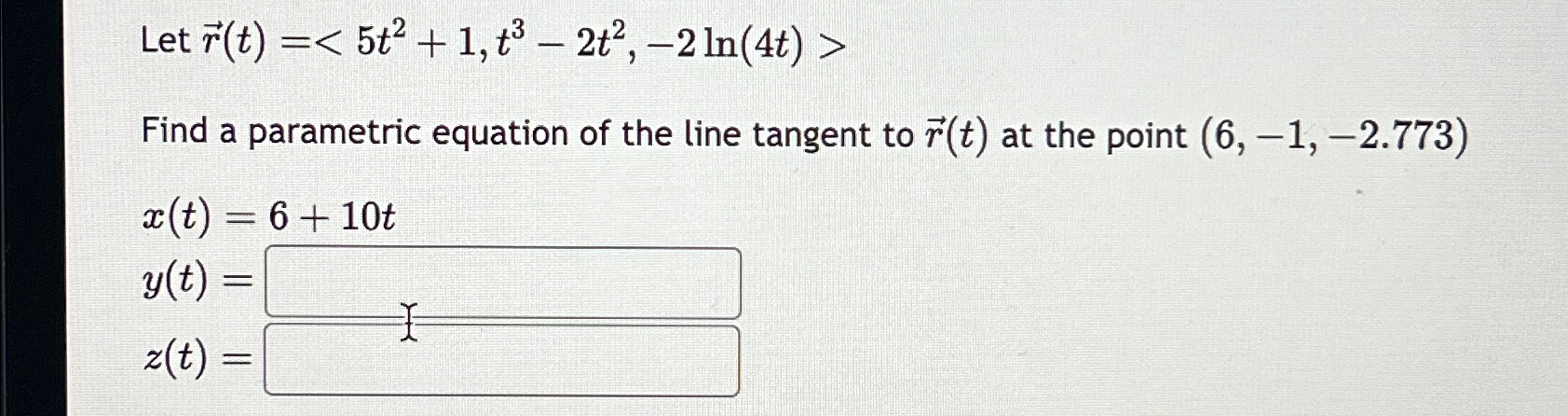 Solved Let vec(r)(t)= Find a | Chegg.com