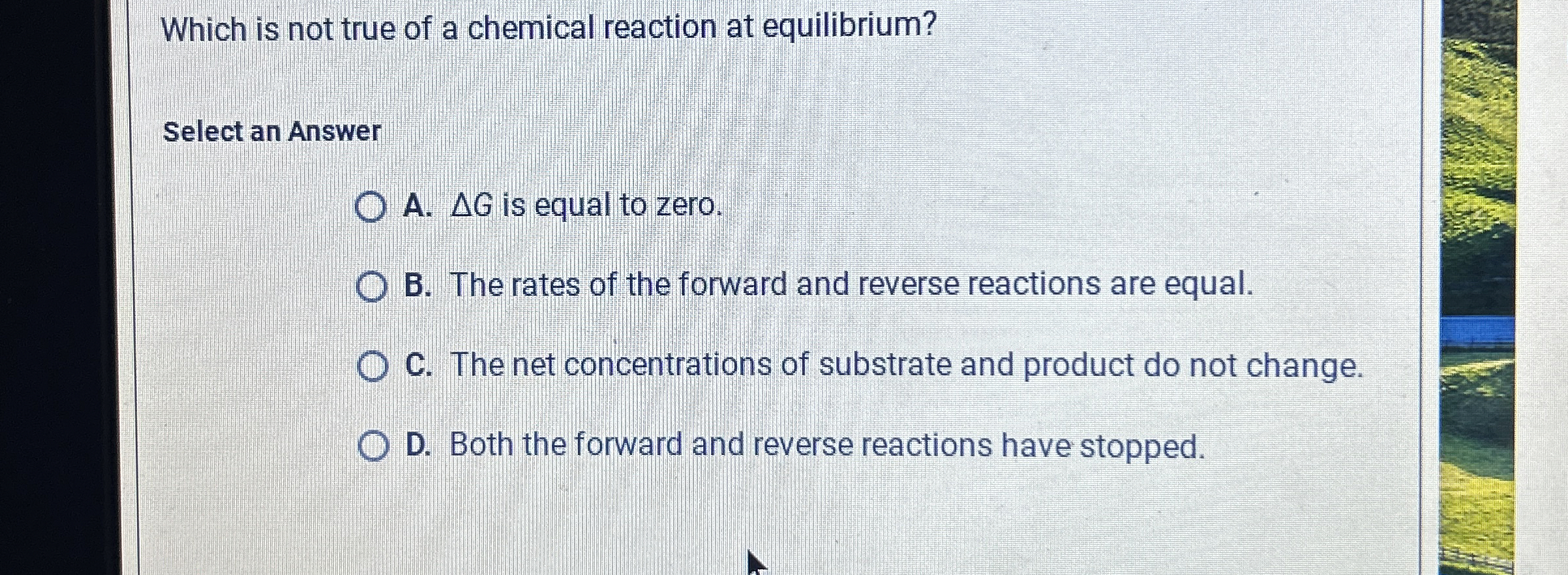 Solved Which is not true of a chemical reaction at | Chegg.com