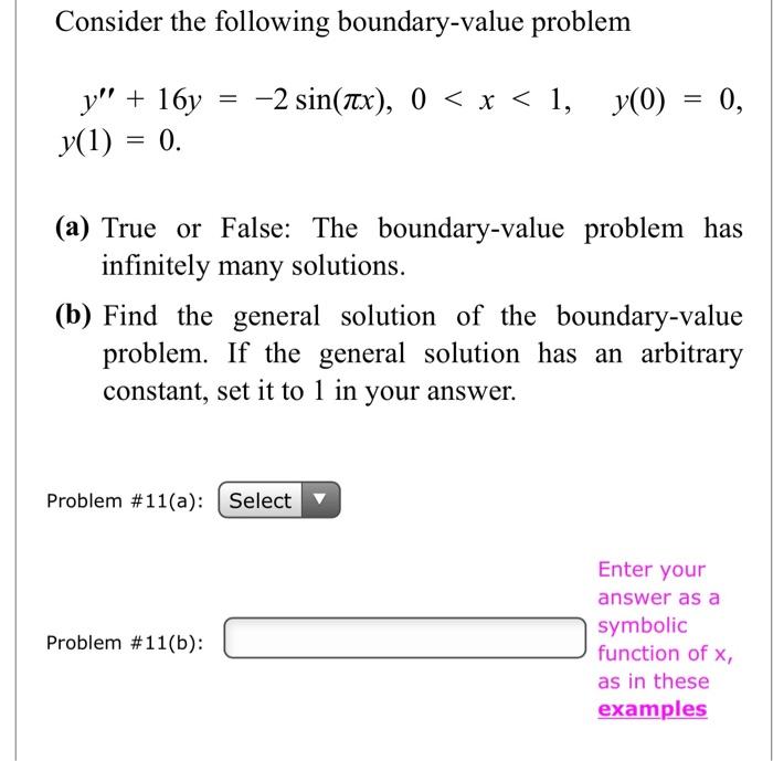 Solved Consider the following boundary-value problem = -2 | Chegg.com Solved Consider the following boundary-value problem = -2 | Chegg.com