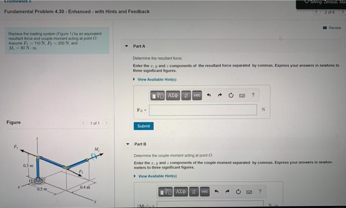 Solved Homework ZARI Man Fundamental Problem 4,30 - Enhanced | Chegg.com