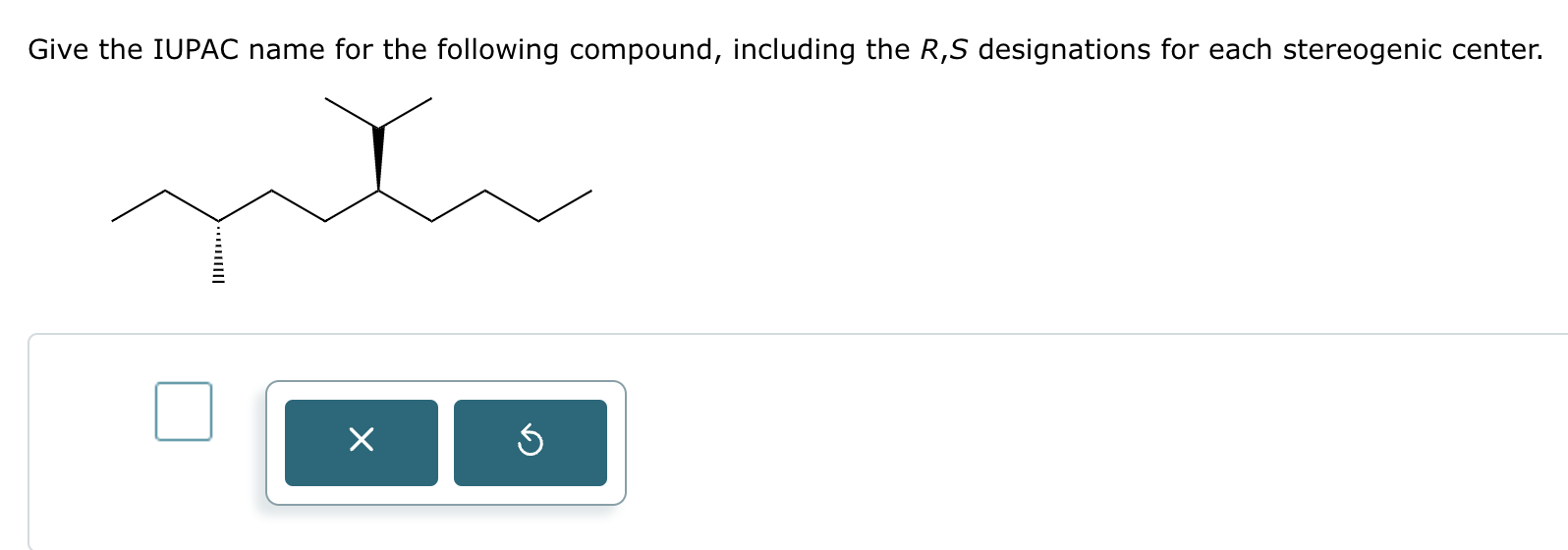 Solved Give the IUPAC name for the following compound, | Chegg.com