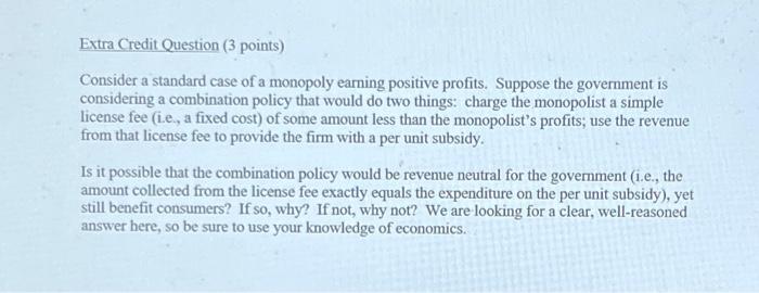 Solved Extra Credit Question (3 points) Consider a standard | Chegg.com