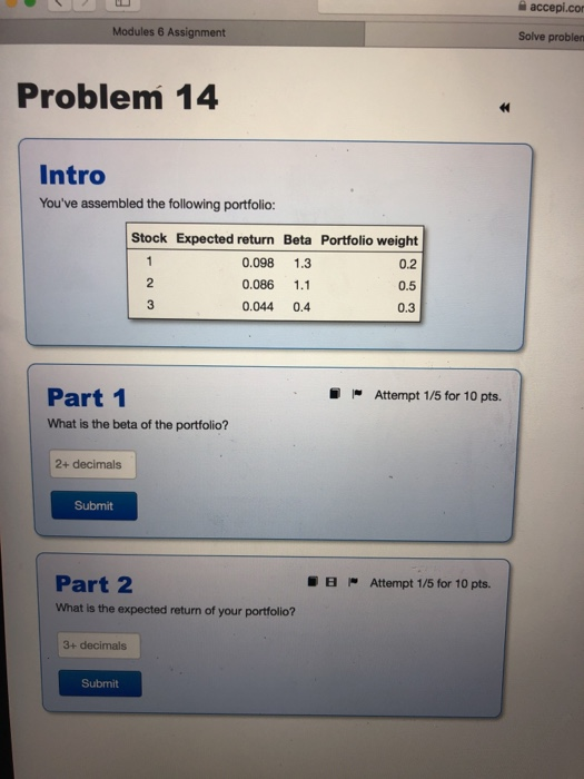 Solved accepi.co Modules 6 Assignment Solve probler Problem | Chegg.com