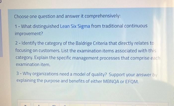 Choose one question and answer it comprehensively: 1 | Chegg.com