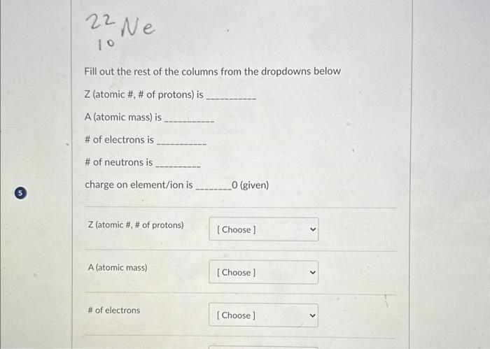 Solved Fill out the rest of the columns from the dropdowns | Chegg.com