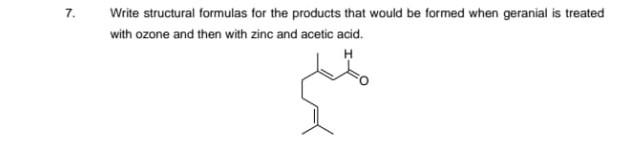 Solved Write structural formulas for the products that would | Chegg.com