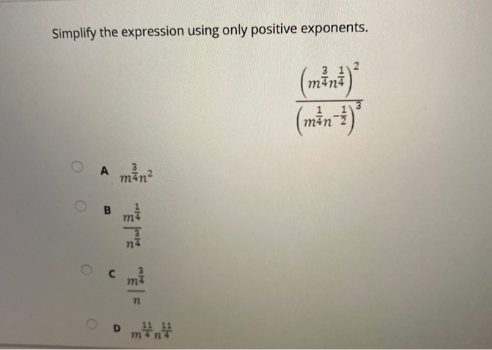 Solved Simplify the expression using only positive | Chegg.com