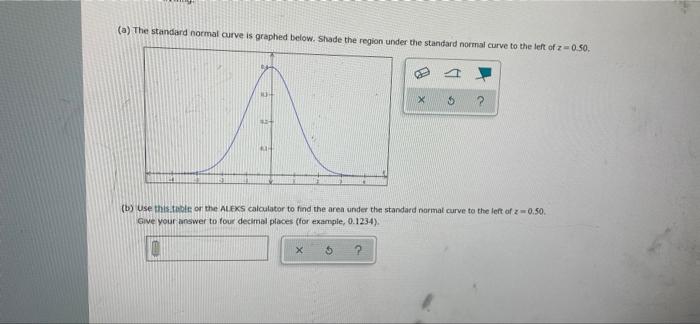 [Solved]: (a) The standard normal curve is graphed below. S