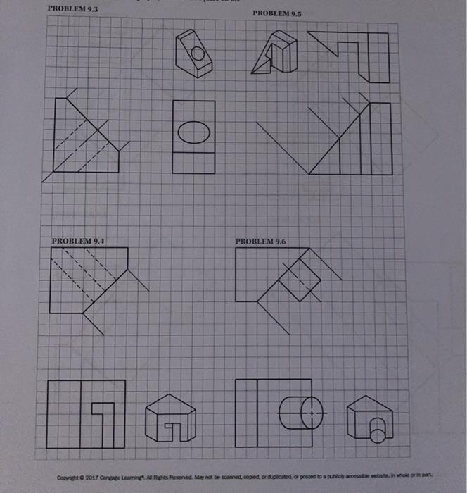 Solved Given objects with recommended multiviews and | Chegg.com