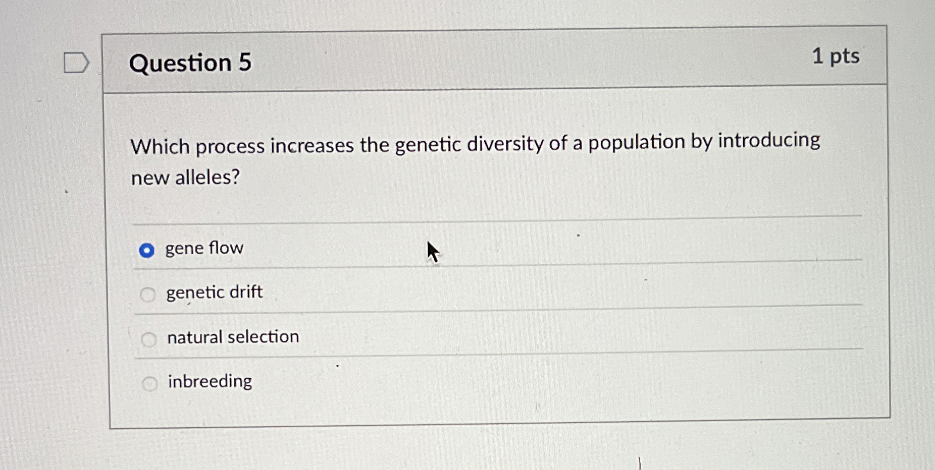Solved Question 51 ptsWhich process increases the genetic | Chegg.com Solved Question 51 ptsWhich process increases the genetic | Chegg.com