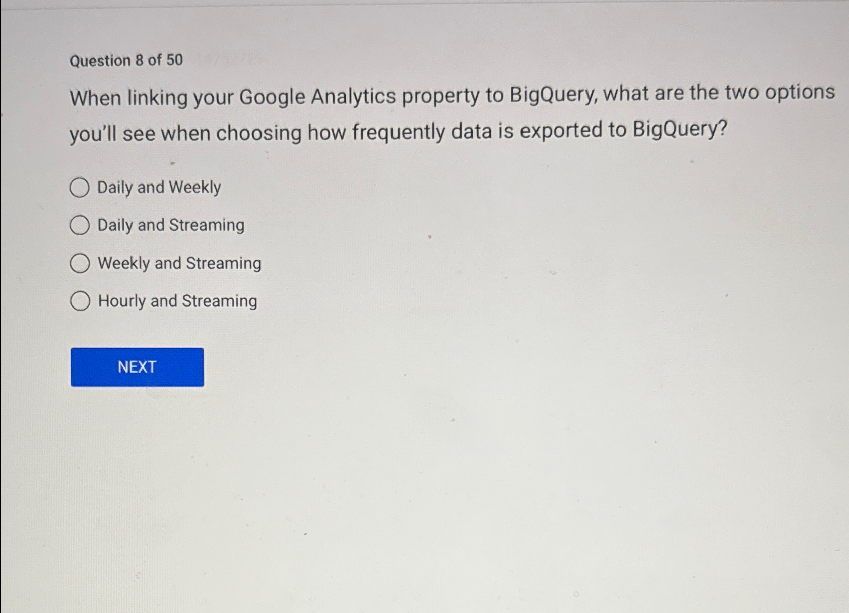 Solved Question 8 ﻿of 50When linking your Google Analytics | Chegg.com