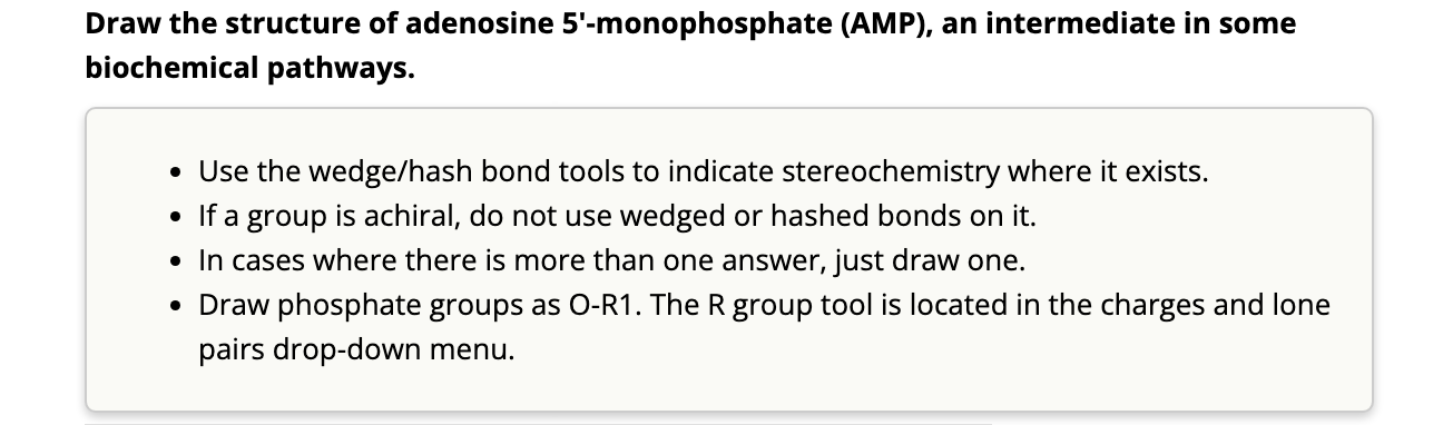 Solved Draw the structure of adenosine 5'-monophosphate | Chegg.com