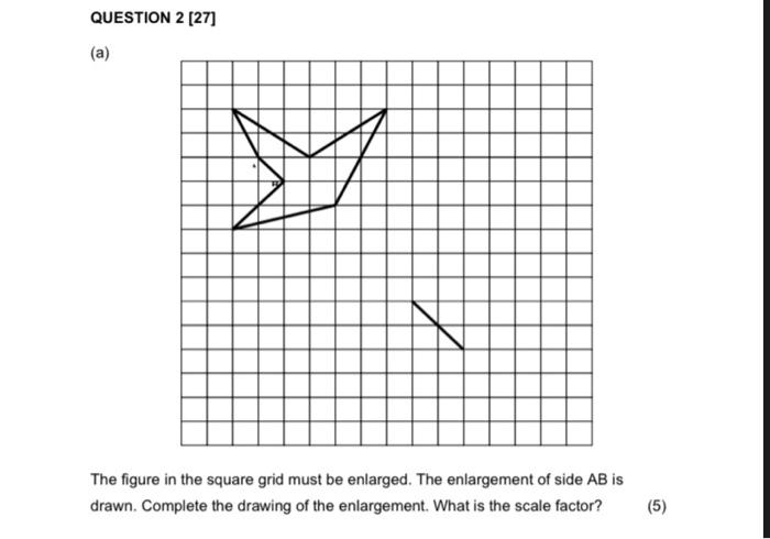 QUESTION 2 [27] (a) The figure in the square grid | Chegg.com