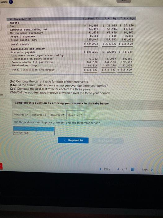 Solved ework Saved Simon Company's year-end balance sheets | Chegg.com