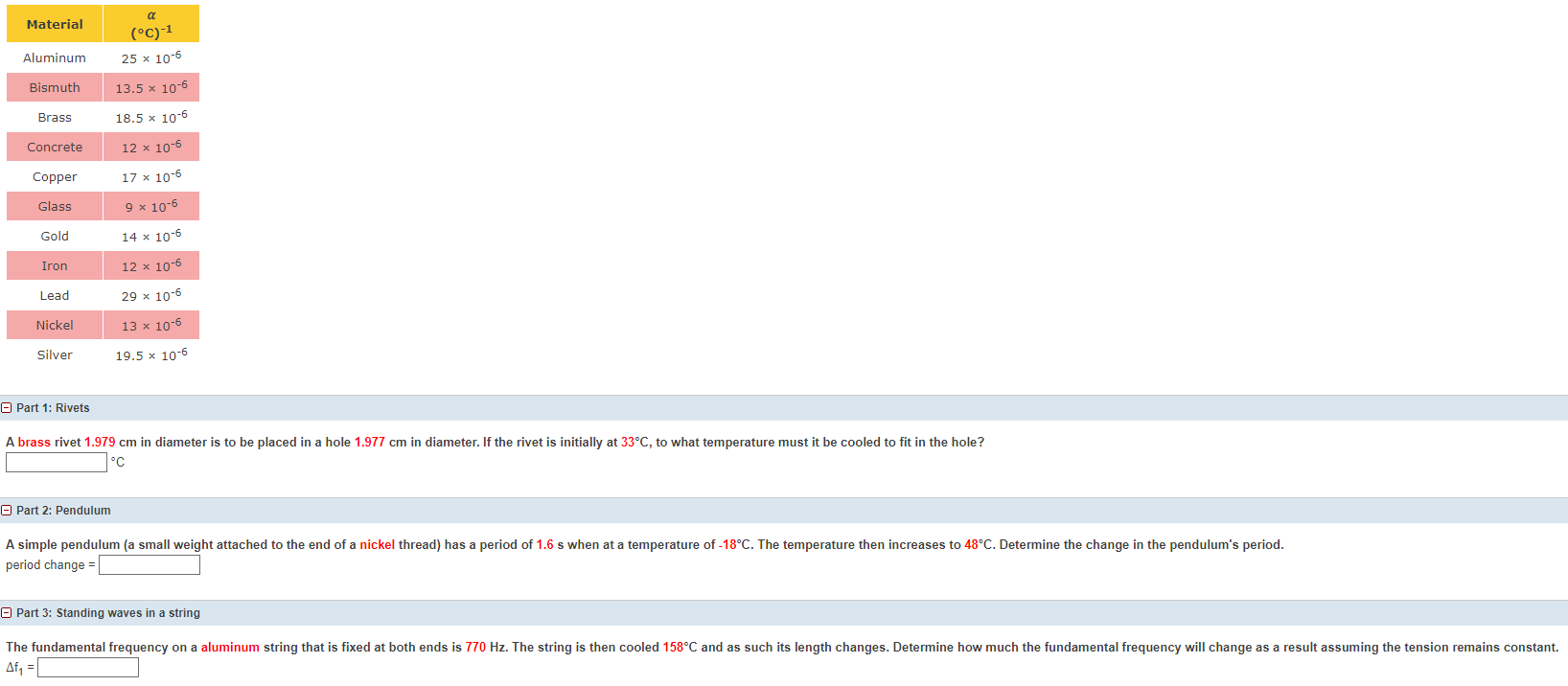 Solved SOLIDS\table[[Material,\table[[αhrouriosVolume of | Chegg.com