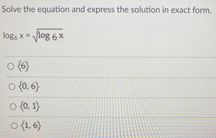 Solved Solve the equation and express the solution in exact | Chegg.com