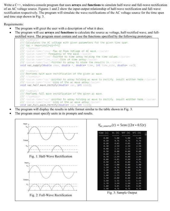 Solved Write a C++, windows-console program that uses arrays | Chegg.com