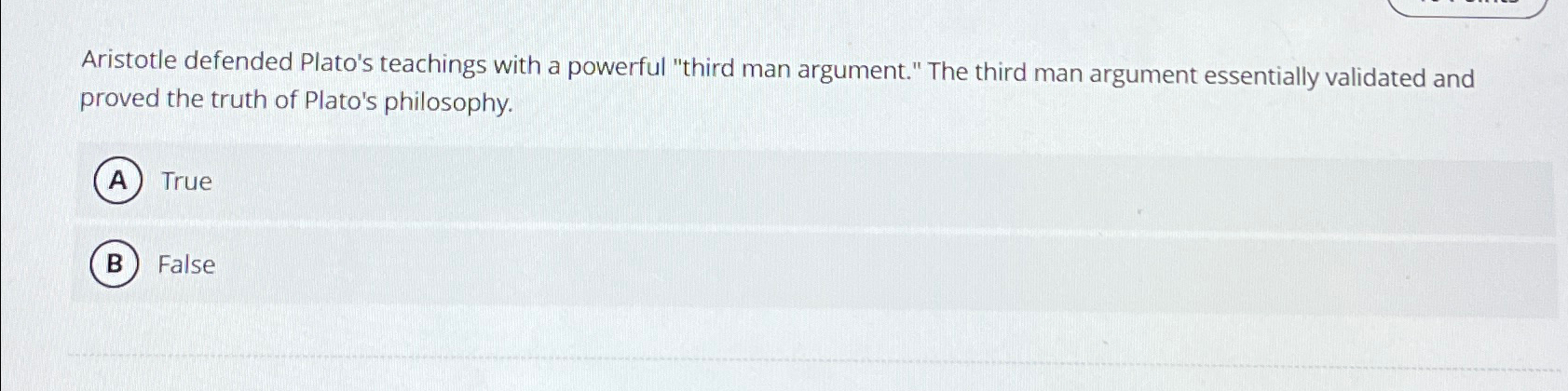 Solved Aristotle defended Plato's teachings with a powerful | Chegg.com