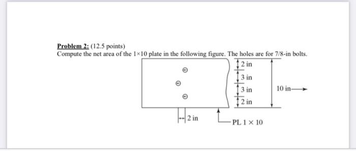 Solved Problem 2: (12.5 points) Compute the net area of the | Chegg.com