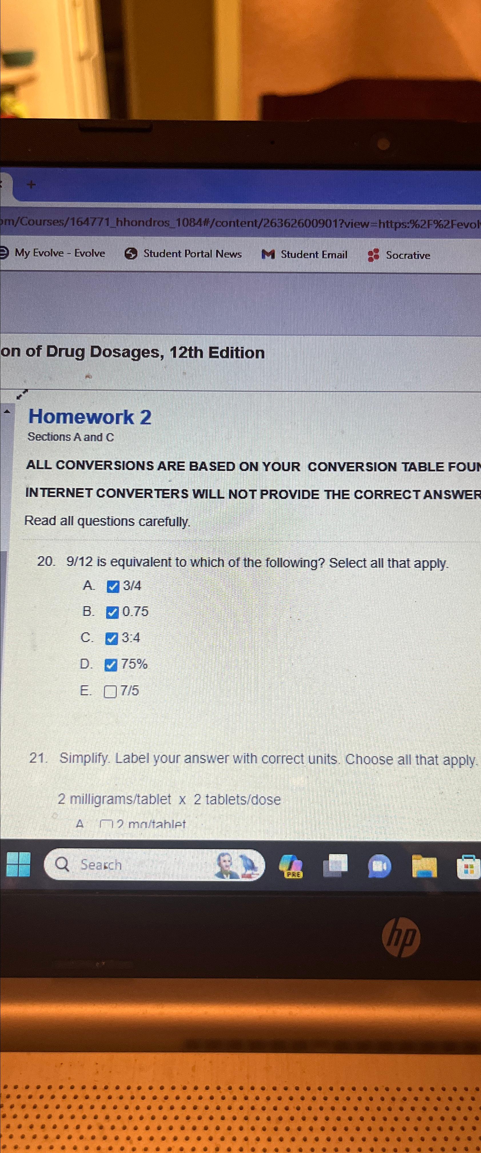 Solved on of Drug Dosages, 12th EditionHomework 2Sections A | Chegg.com