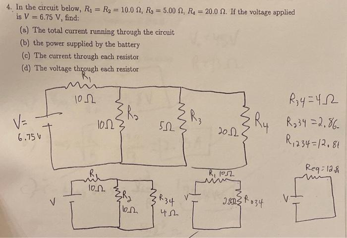 Solved 4. In the circuit below, | Chegg.com