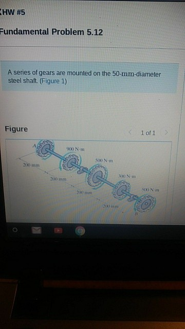 HW #5 Fundamental Problem 5.12 A series of gears are | Chegg.com