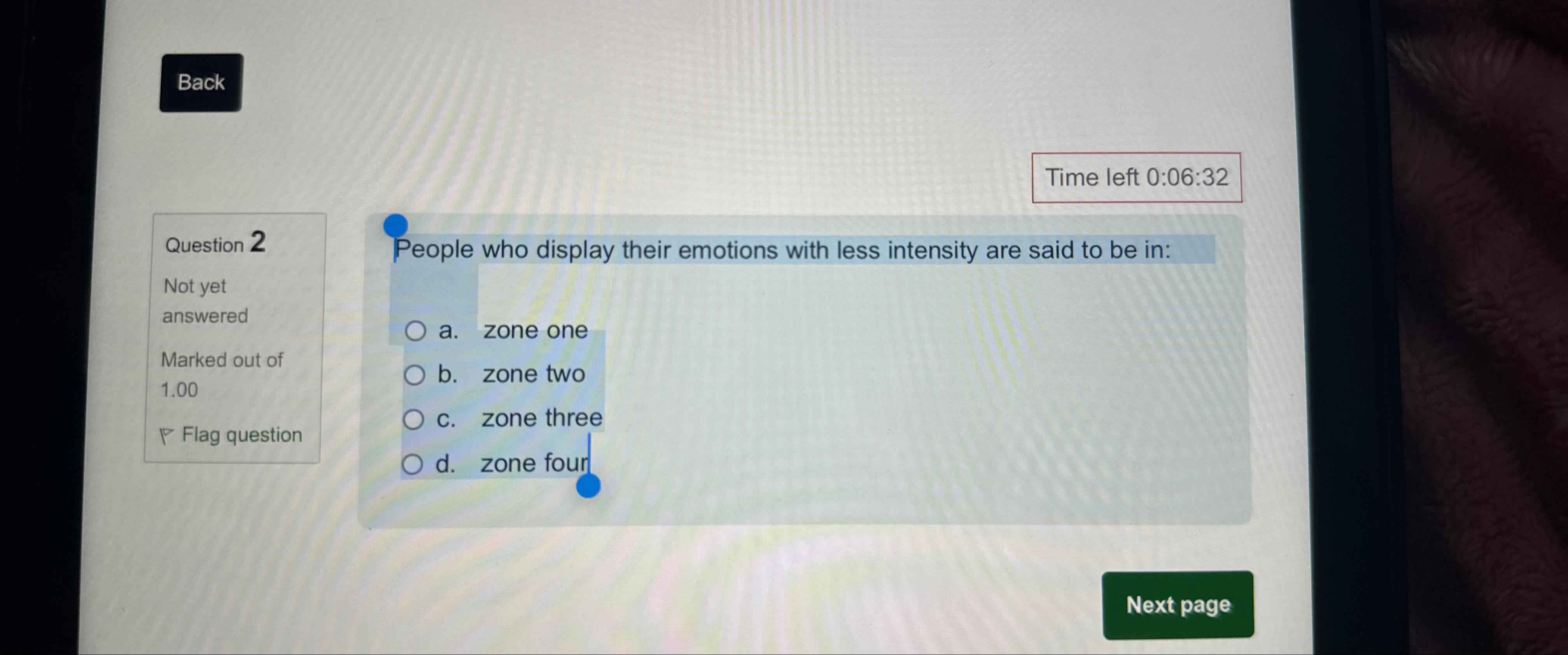 Solved BackTime left 0:06:32Question 2Not yetansweredMarked | Chegg.com Solved BackTime left 0:06:32Question 2Not yetansweredMarked | Chegg.com