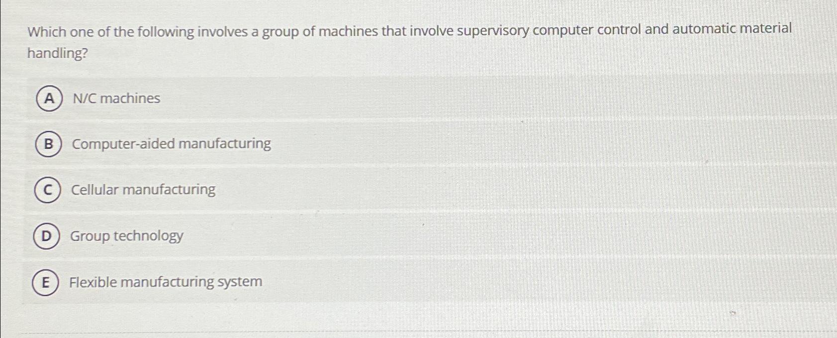 Solved Which one of the following involves a group of | Chegg.com