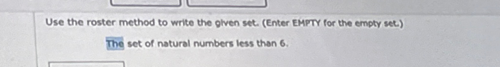 Solved Use the roster method to write the glven set. (Enter | Chegg.com
