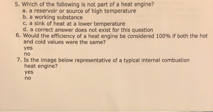 Solved 5. Which of the following is not part of a heat | Chegg.com