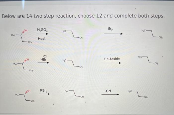 Part 1: answer 12 of 14 two step reactions part 2: | Chegg.com