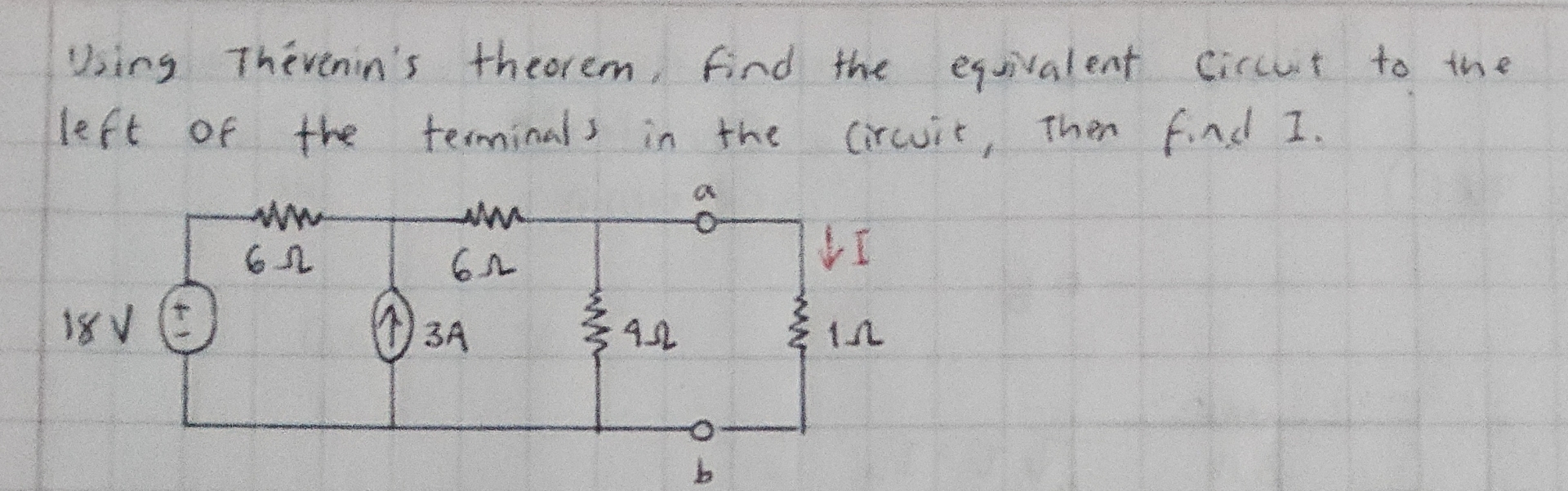 Solved Using Thervenin's theorem, find the equivalent | Chegg.com