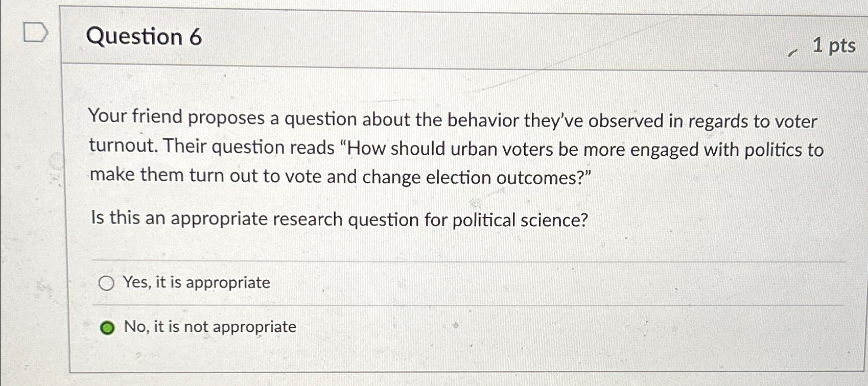 Solved Question 61 ptsYour friend proposes a question about | Chegg.com Solved Question 61 ptsYour friend proposes a question about | Chegg.com