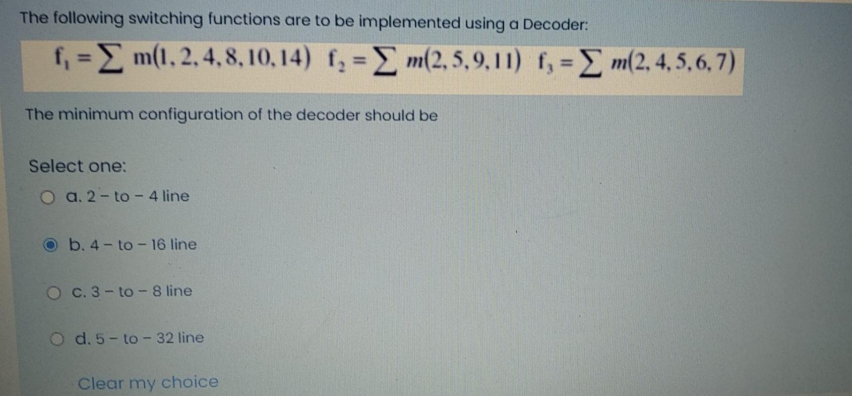 Solved The following switching functions are to be | Chegg.com