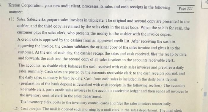 Solved Prepare a system flowchart of internal control over | Chegg.com