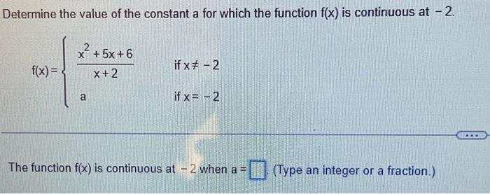 Solved Determine the value of the constant a for which the | Chegg.com