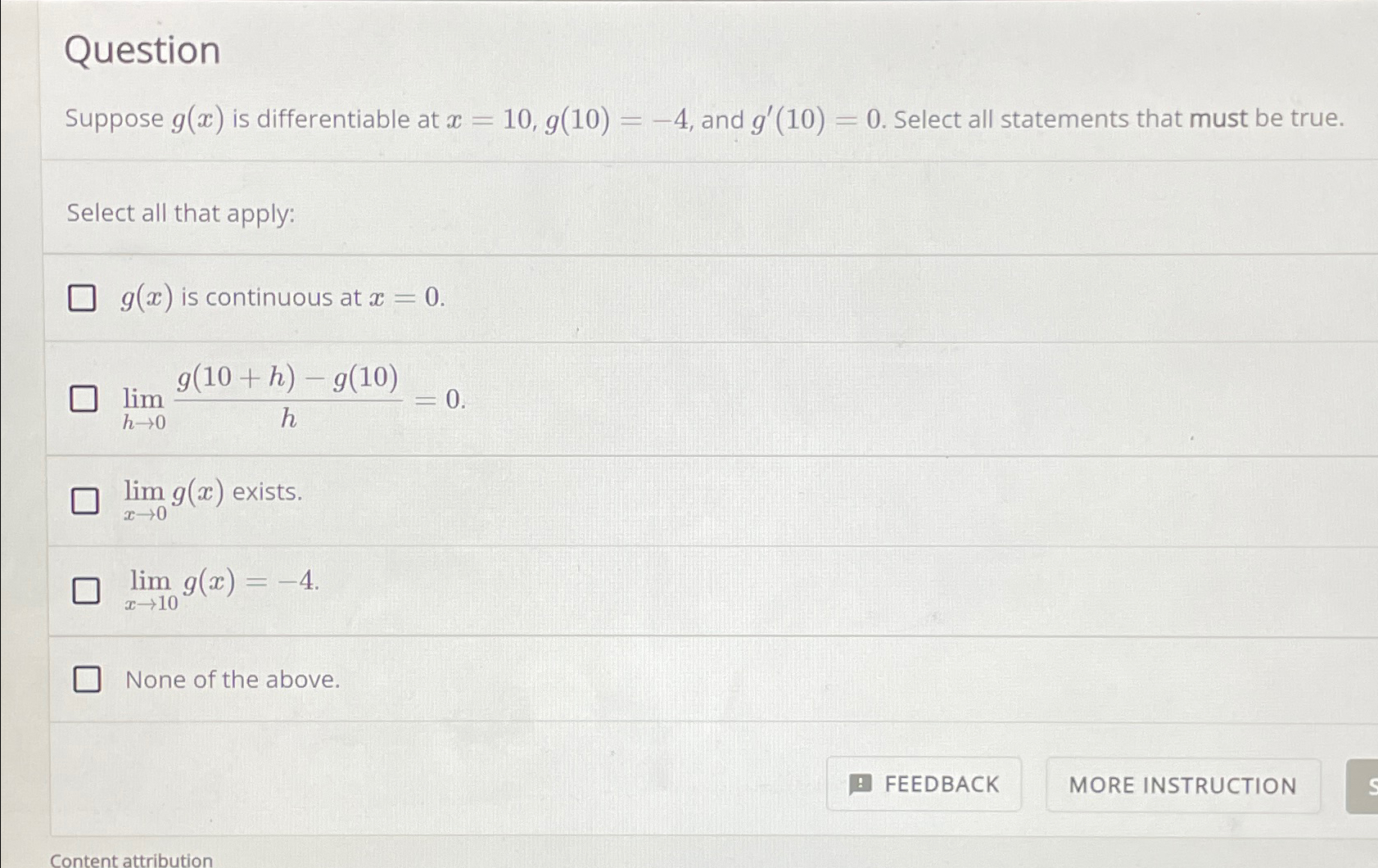 Solved Questionsuppose G X ﻿is Differentiable At