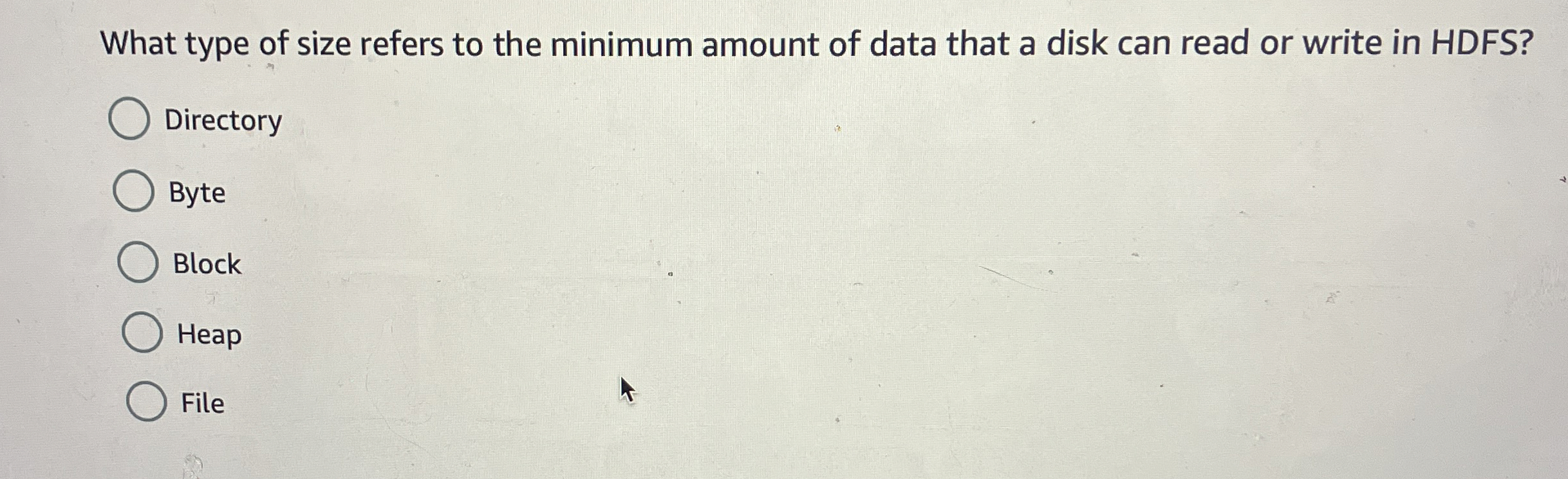 Solved What type of size refers to the minimum amount of | Chegg.com