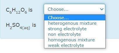 Solved C6H120 is H2SO4(aq) is Choose... Choose... | Chegg.com
