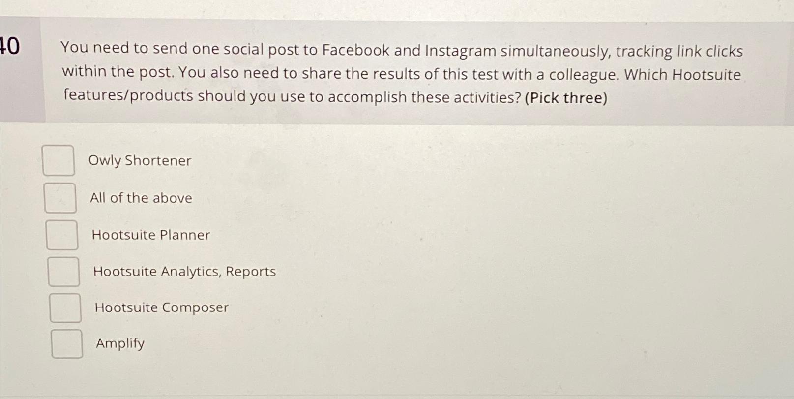 Solved You need to send one social post to Facebook and | Chegg.com