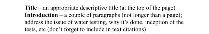 Solved Title - an appropriate descriptive title (at the top | Chegg.com