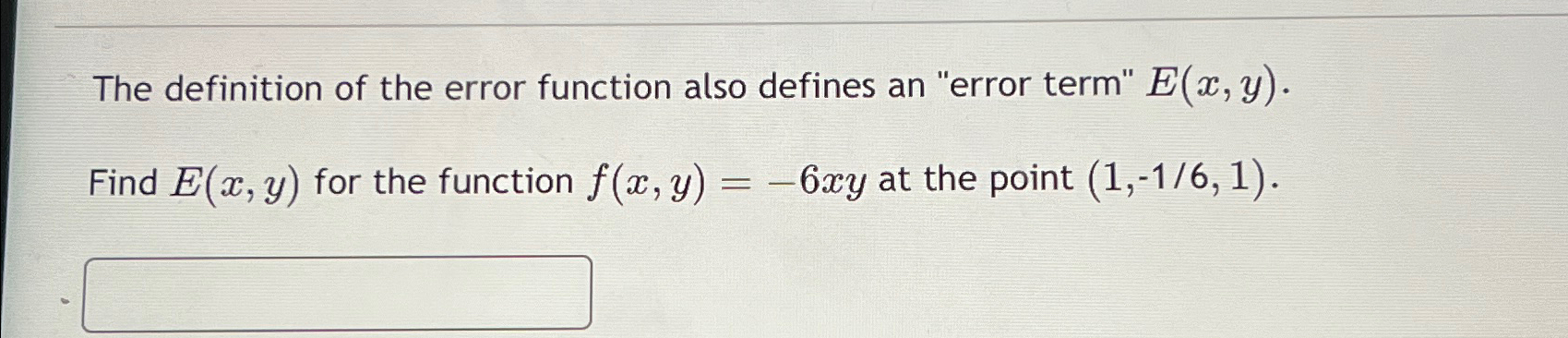 Solved The definition of the error function also defines an | Chegg.com