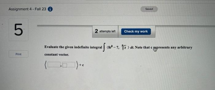 Solved Evaluate the given indefinite integral ∫ 8t8−7,5t dt. | Chegg.com Solved Evaluate the given indefinite integral ∫ 8t8−7,5t dt. | Chegg.com