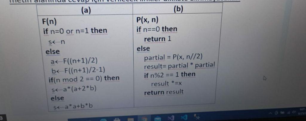Solved please write the recurrence relation of the this code | Chegg.com