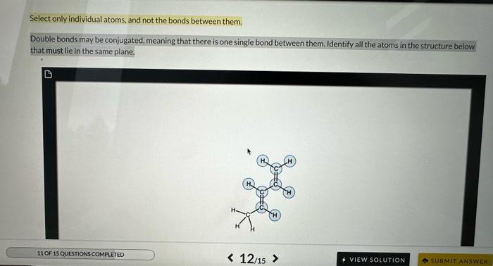 Solved Select only individual atoms, and not the bonds | Chegg.com