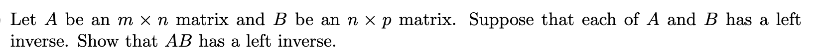 Solved Let A be an m\\\\times n matrix and B be an | Chegg.com