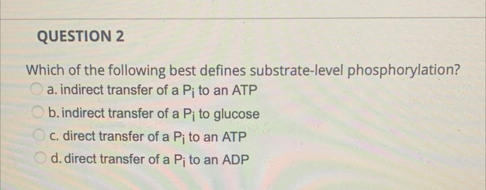 Solved QUESTION 2Which of the following best defines | Chegg.com