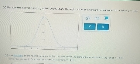 [Solved]: (a) The standard normal ourve is graphed below. sh
