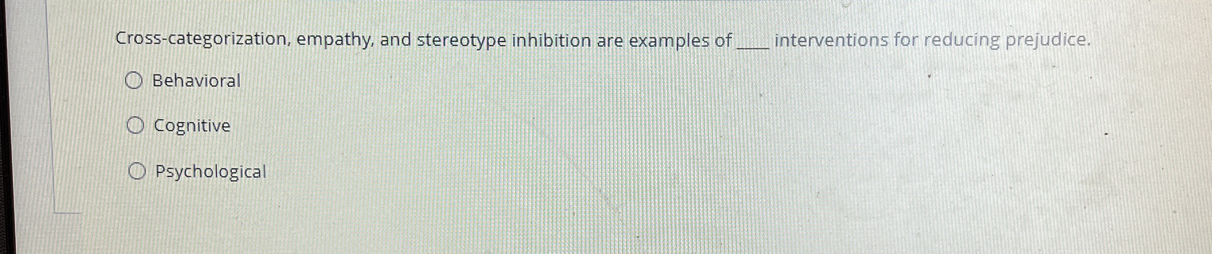 Solved Cross-categorization, empathy, and stereotype | Chegg.com